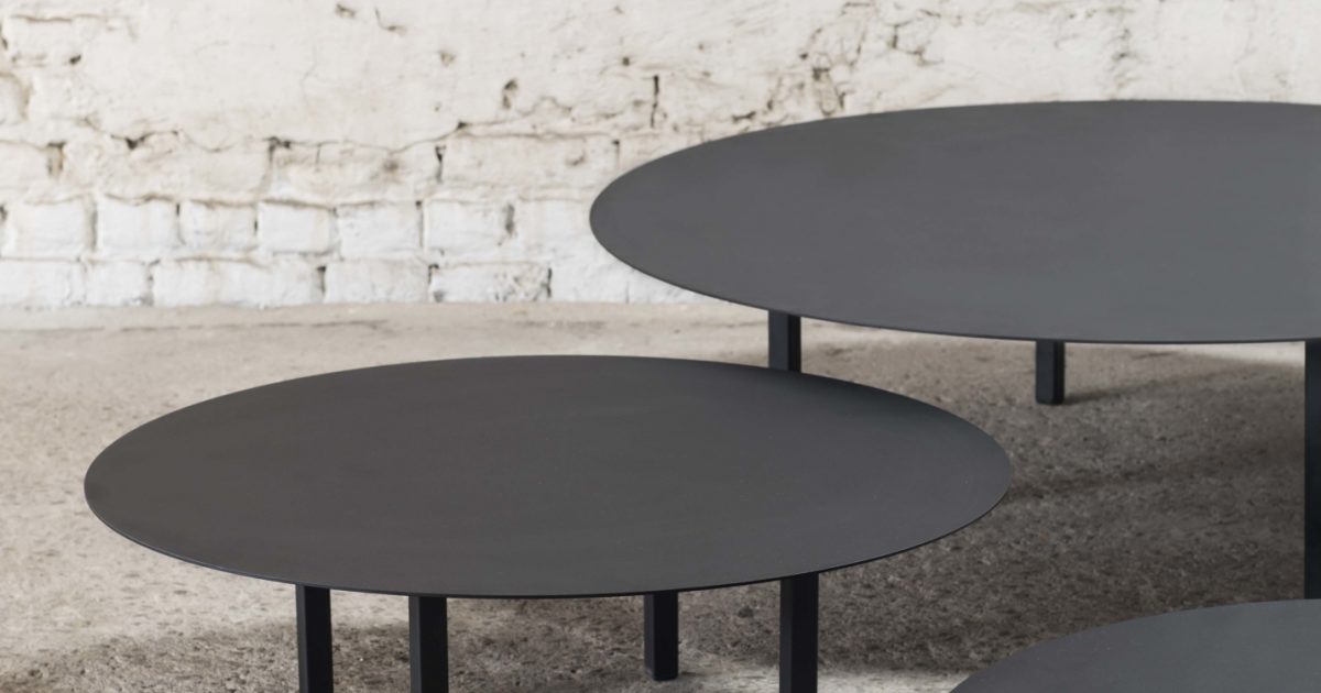 Low black table (∅ 78 cm) • Graanmarkt 13