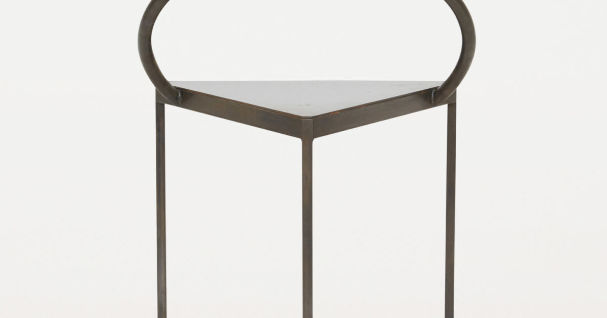 'Triangolo' black steel chair • Graanmarkt 13