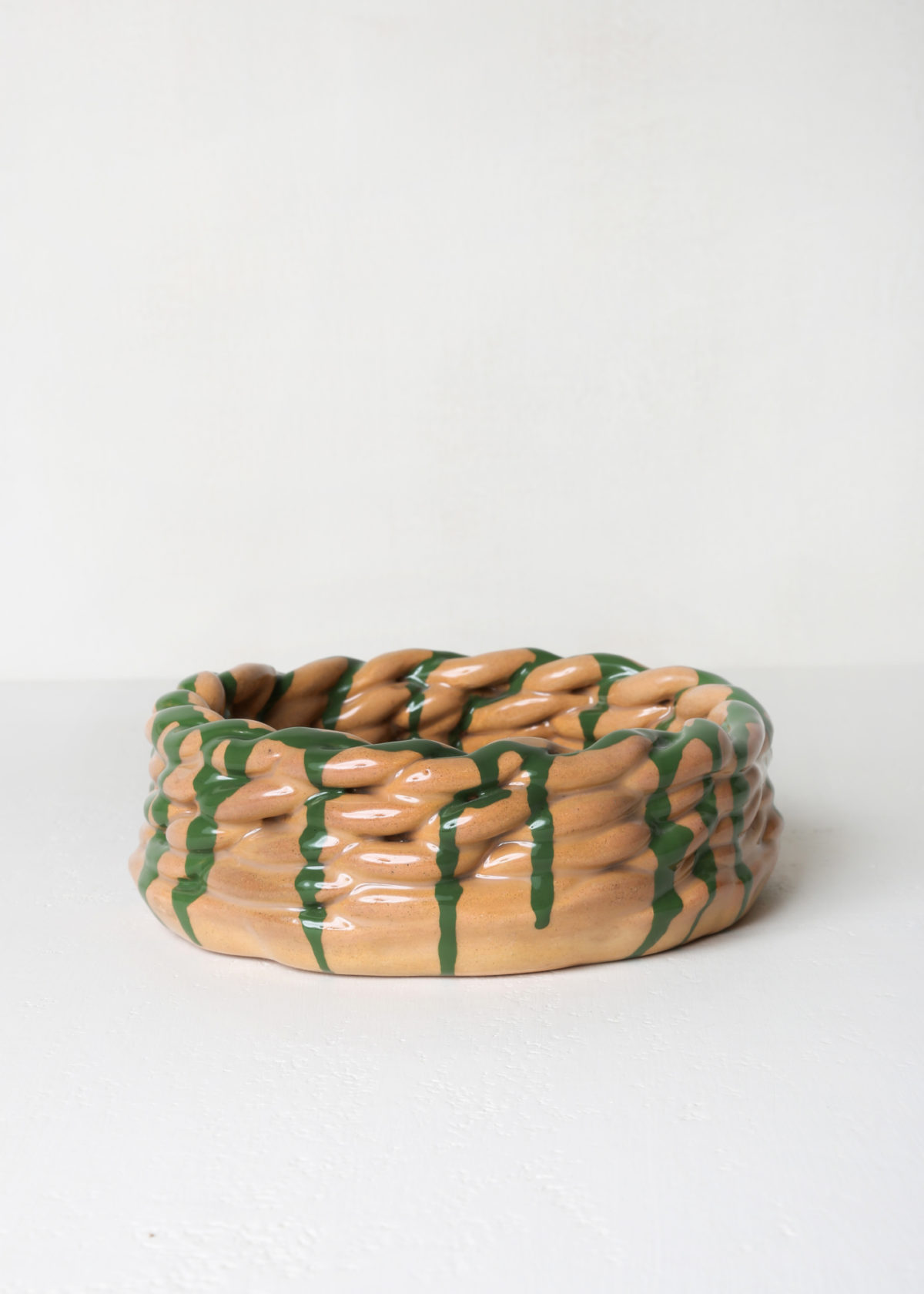 Anaphi large bowl in clay/green • Graanmarkt 13