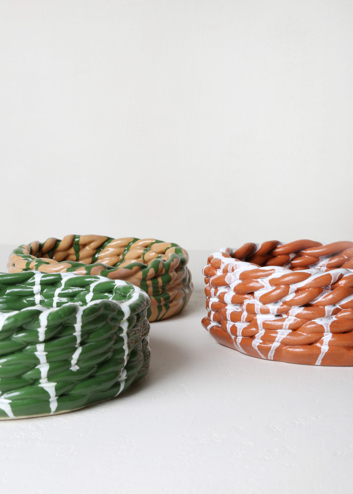 Anaphi large bowl in clay/green • Graanmarkt 13