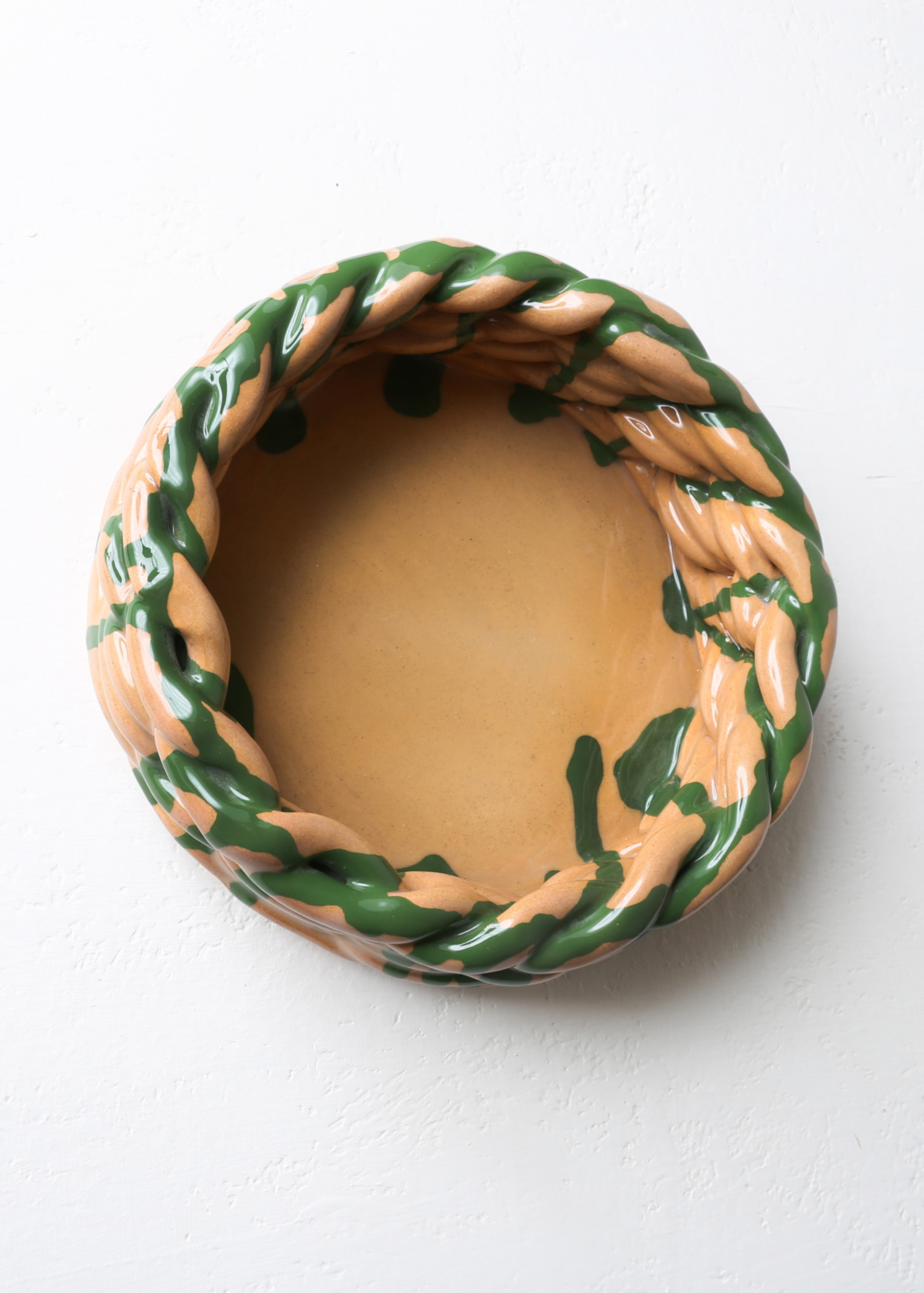 Anaphi large bowl in clay/green • Graanmarkt 13