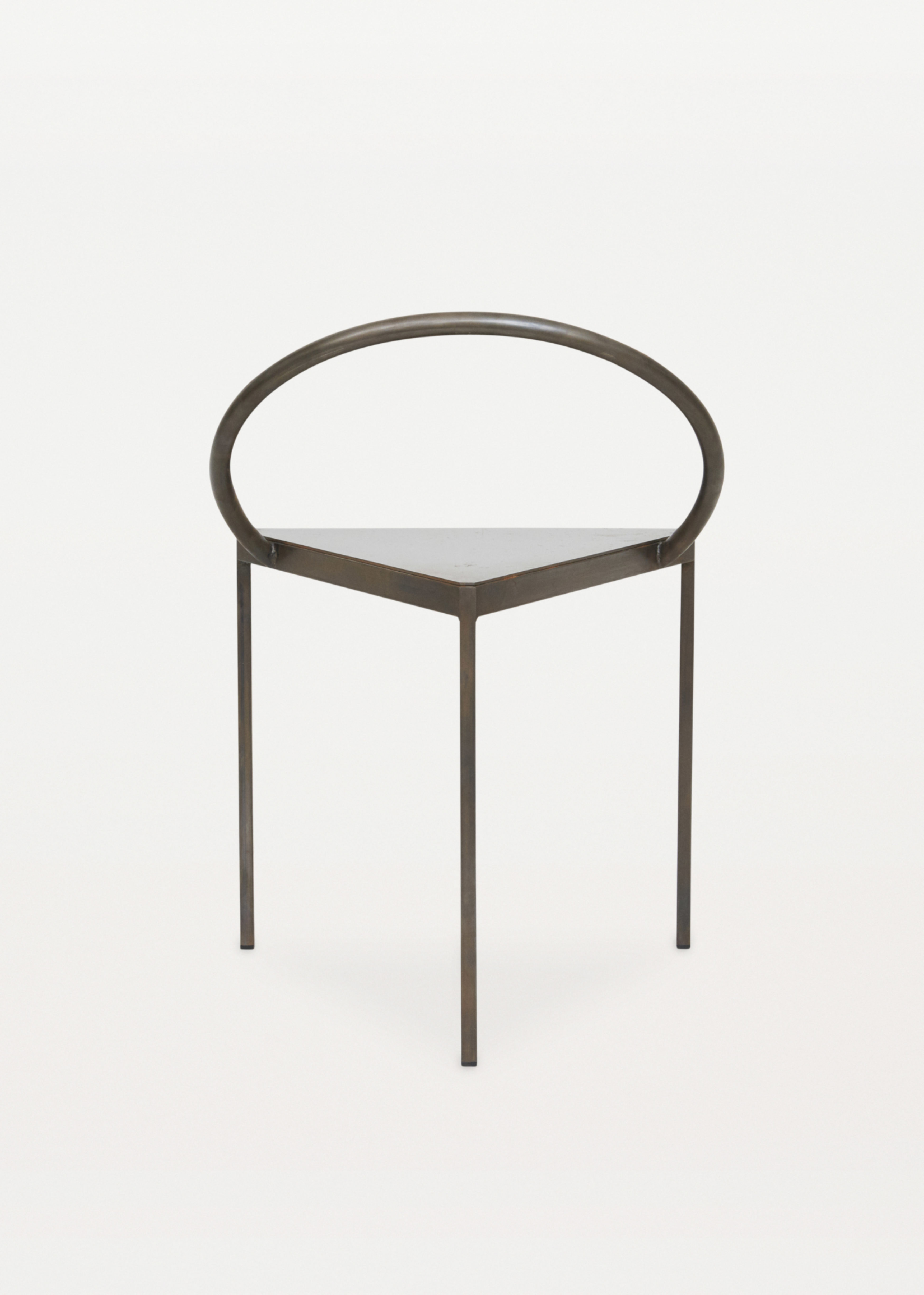 'Triangolo' black steel chair • Graanmarkt 13