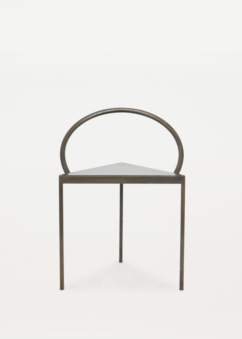 Triangolo black steel chair • Graanmarkt 13
